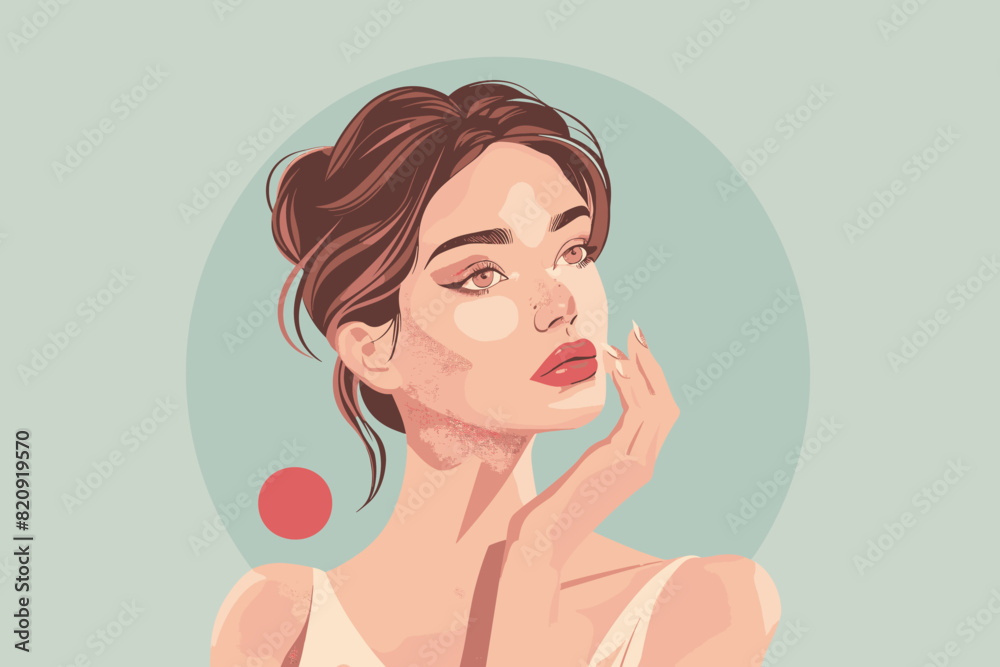 Confident woman distinguishes truth from deceit and fiction, stopping ...
