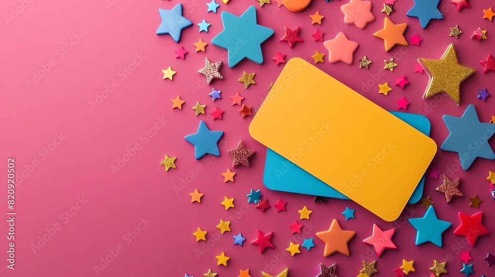 Loyalty Points System 3D mock up card with points and stars ...