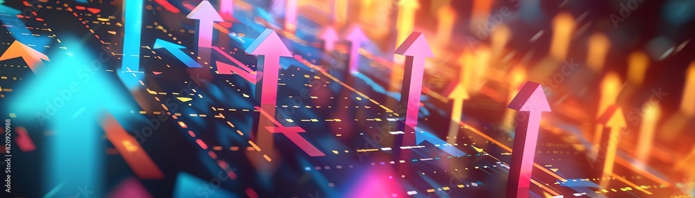 Upselling and CrossSelling 3D sales chart with arrows indicating ...