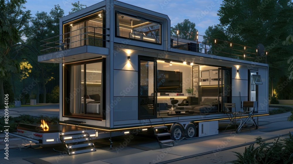 Step into the future of mobile living with our high-detail 3D model of ...