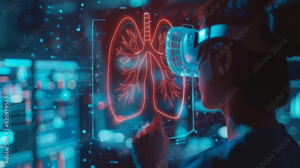 Amazing of a pulmonologist using virtual reality to simulate lung ...