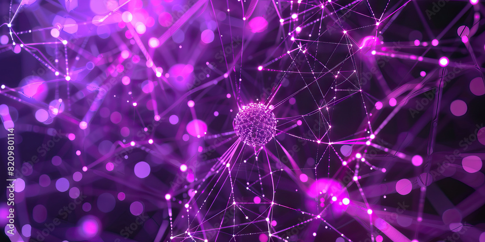 Violet Neural Network Hub Featuring A Hub Where Neural Networks Are