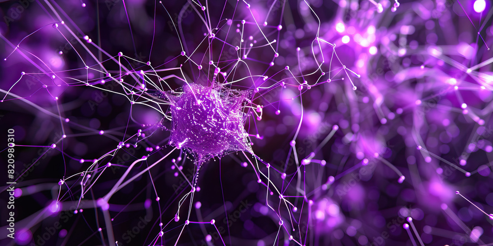 Neural Net Nexus: This vibrant image portrays a bustling environment ...