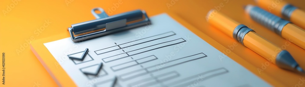 IT Support Ticketing System A 3D support ticket with a checklist and ...