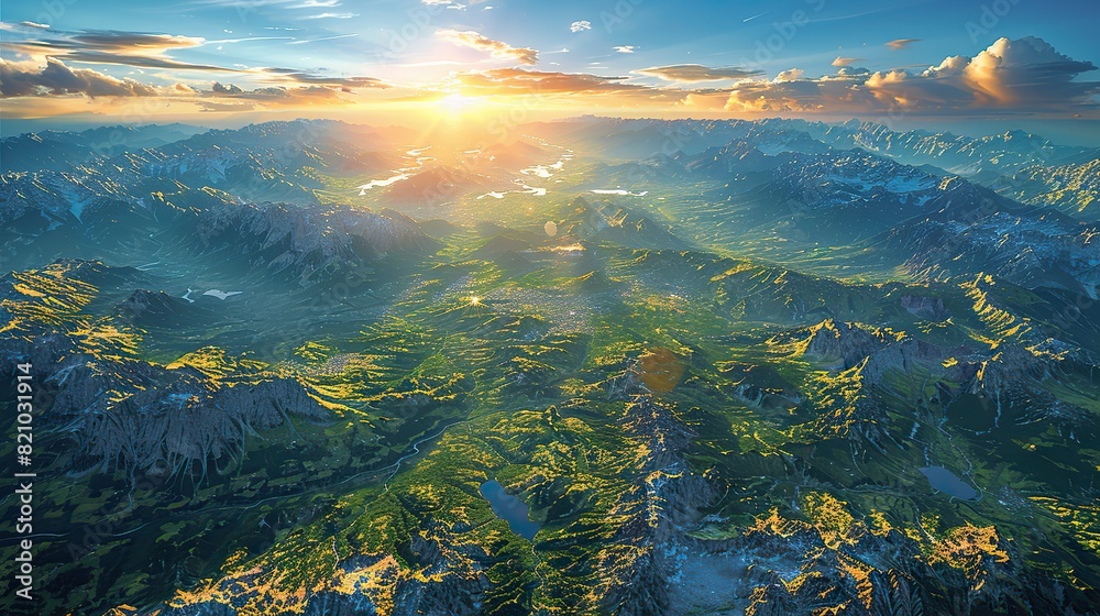 physical map of western europe with high resolution details flattened ...