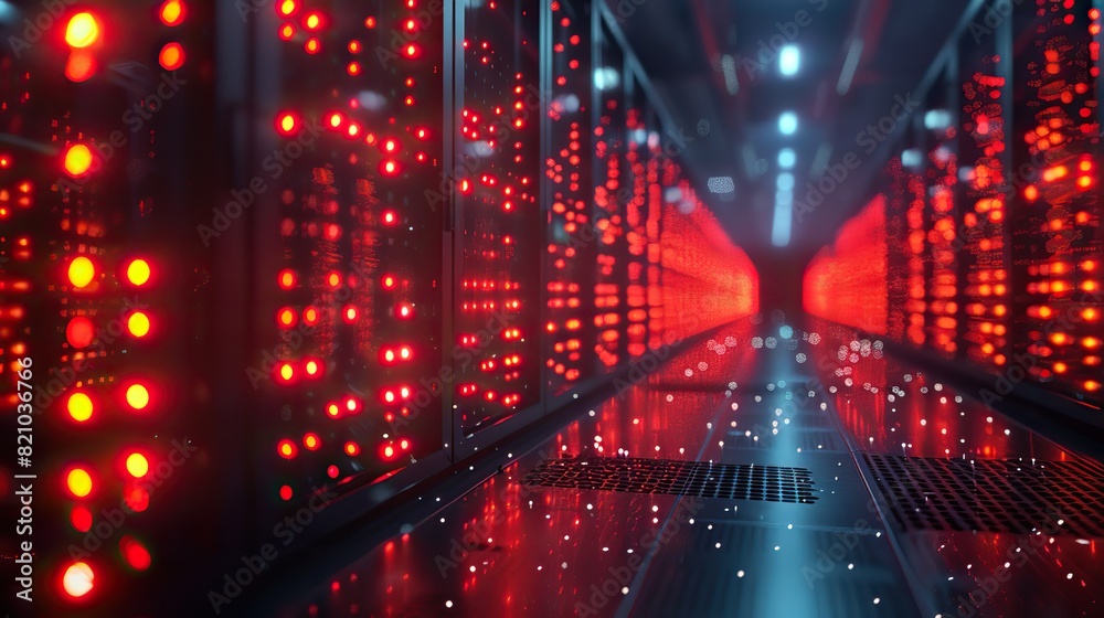 abstract data center background database in terminal storage hardware server room cloud ...