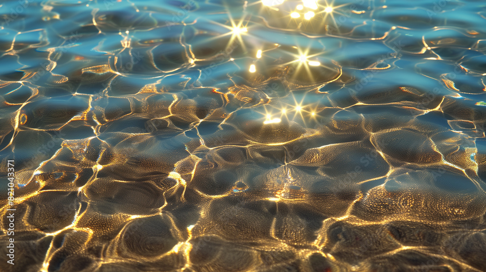 3d rendering water caustics. Texture of the water surface. Stock Photo ...