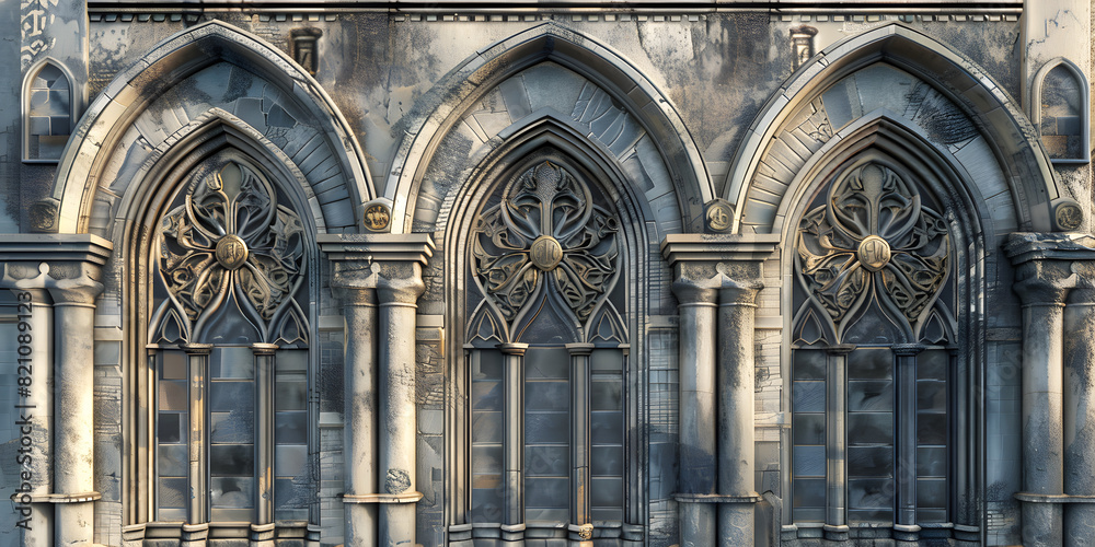 Portal and Tower Perspective Main Gate Architectural Detail Exterior ...