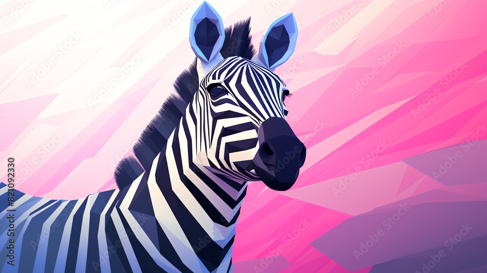 Create a 3D model of a zebra using Blender. The zebra should be in a ...