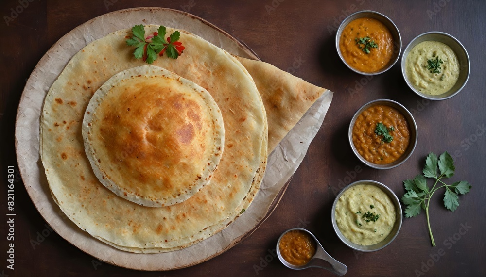 Dosa: Thin, crispy crepes made from fermented rice and urad dal batter ...