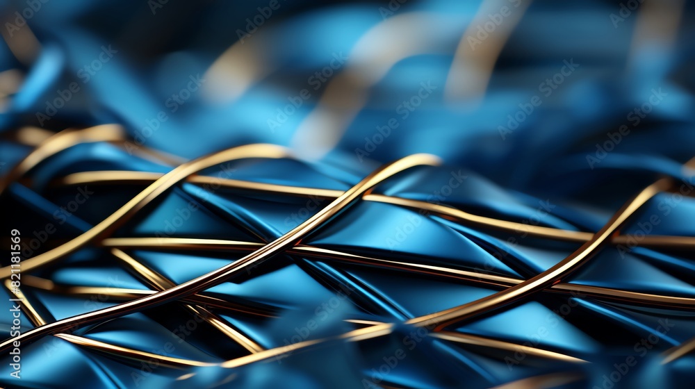 Nano-fabric weaving, close-up minimal digital painting, focusing on the ...