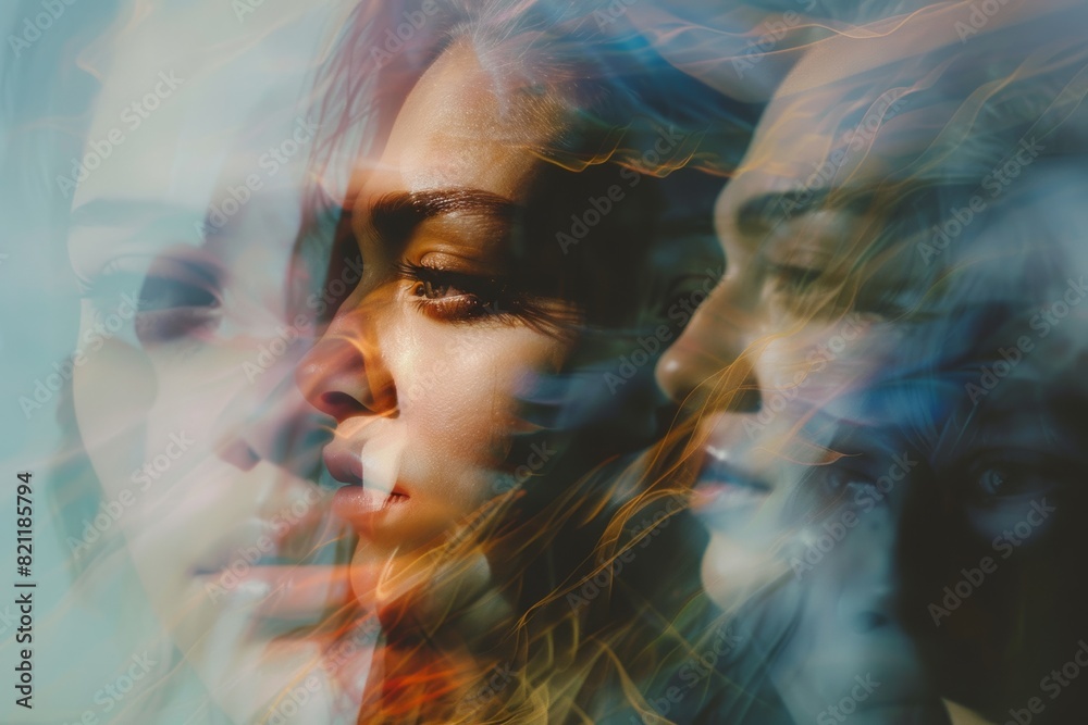 conceptual image exploring the concept of identity and personality ...