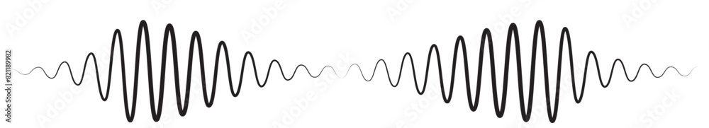 sound icon set. digital recorder voice audio wave vector symbol ...