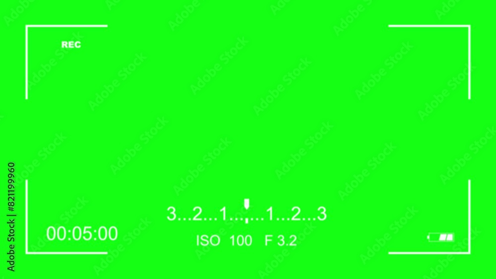 Vidéo Stock Video Recording frame layout viewfinder, Greenscreen Camera ...