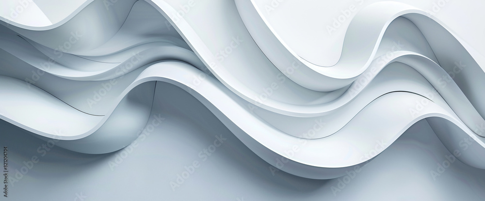 Produce a modern, wave-like design exhibiting smooth curves and a ...