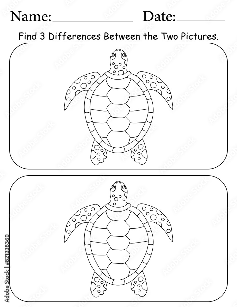 Sea Turtle Puzzle. Printable Activity Page for Kids. Educational ...