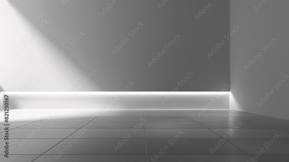 Minimalist white room with soft lighting. A clean and serene white room ...