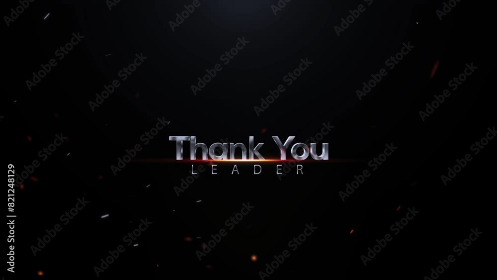 Thank You Leader Text Animation Video, Loop Animation Of Thank You ...