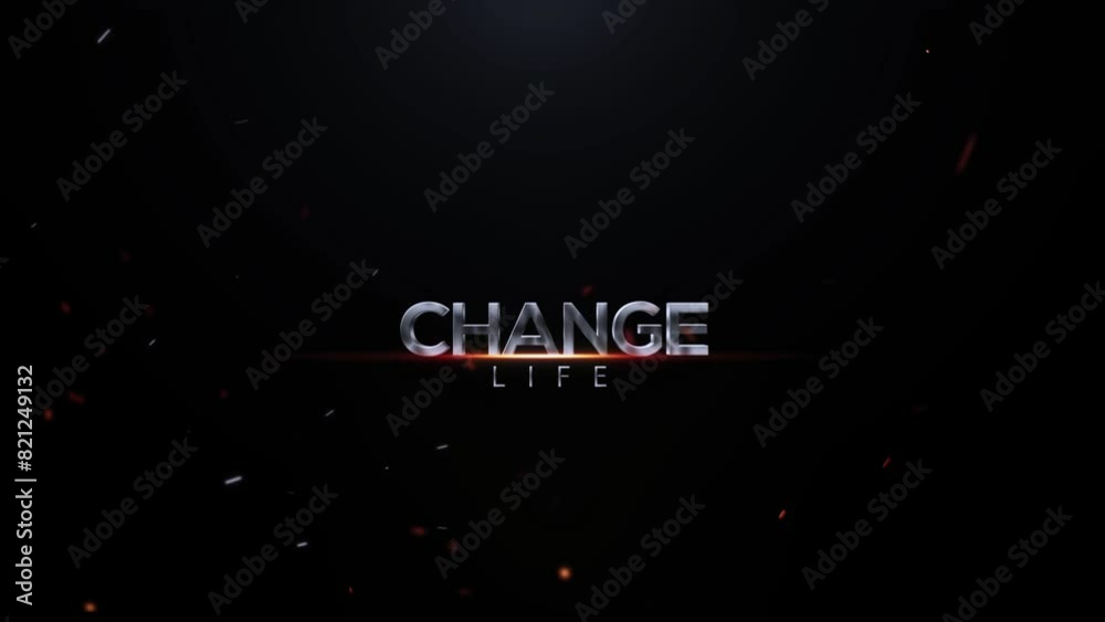 Change Life, Change Life Text Animation, Loop animation of Change Life ...