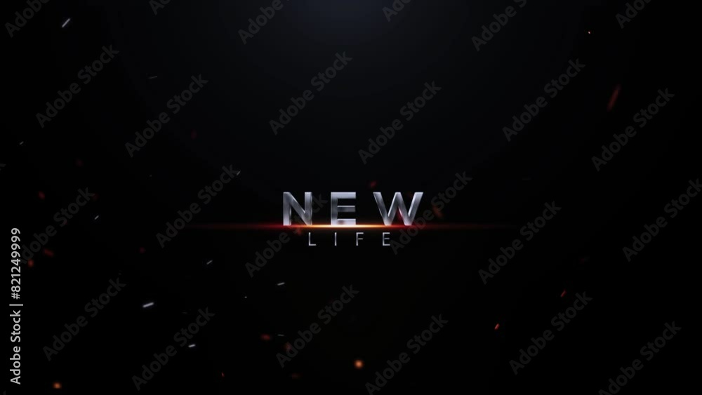 New Life Video, New Life Text Animation, Loop animation of New Life ...