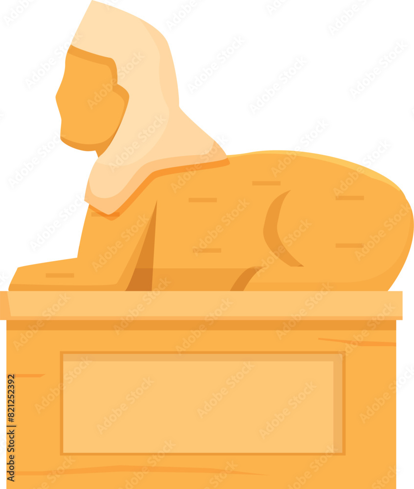 Cartoon sphinx vector illustration in flat design with egyptian ...