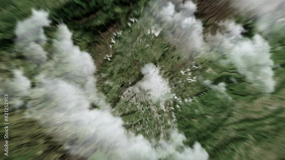 Zooming on Bogota, Colombia. Earth zoom in from outer space to city ...
