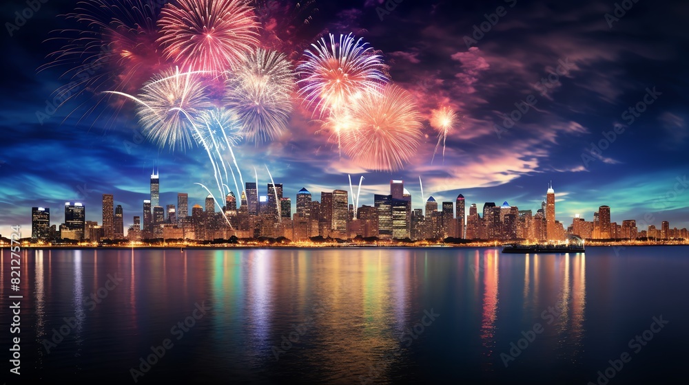 Spectacular 4th of July fireworks light up the night sky over Lake ...
