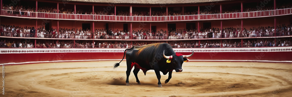 The birthday of the Portuguese bullfighting. bullfighting. A raging ...
