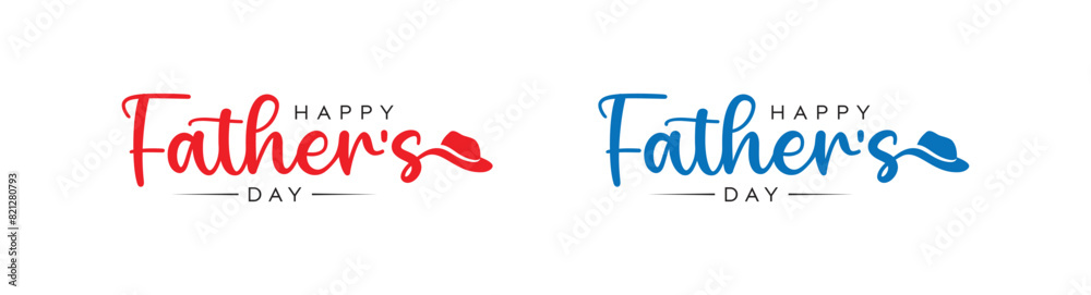 Abstract Happy Father's Day handwritten logo design, Father's Day logo ...