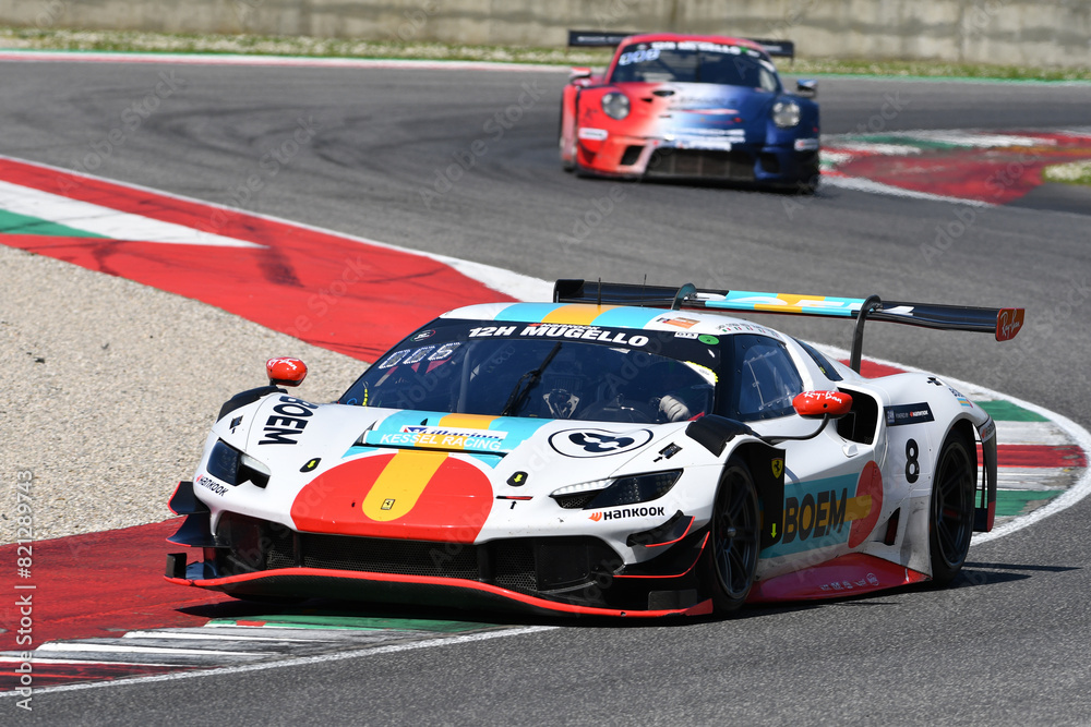 Scarperia, 23 March 2024 Italy: Ferrari 296 GT3 of Team Boem by Kessel ...
