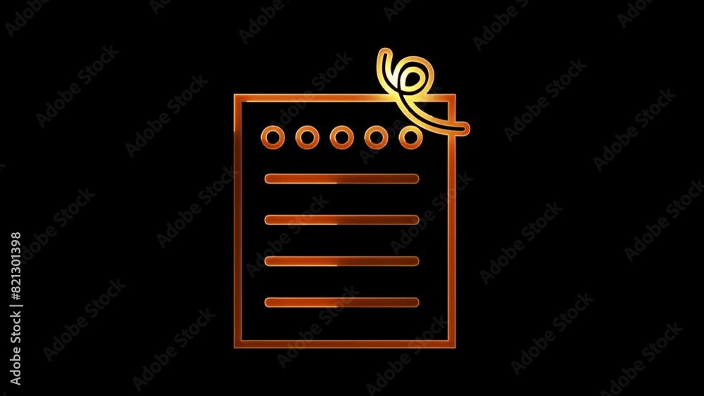 Checklist check mark icon on to do list document paper animation ...