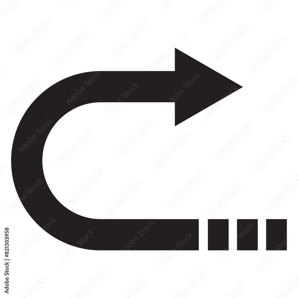 Arrow sign icon. Turn Back vector icon. Black go back return arrow icon ...
