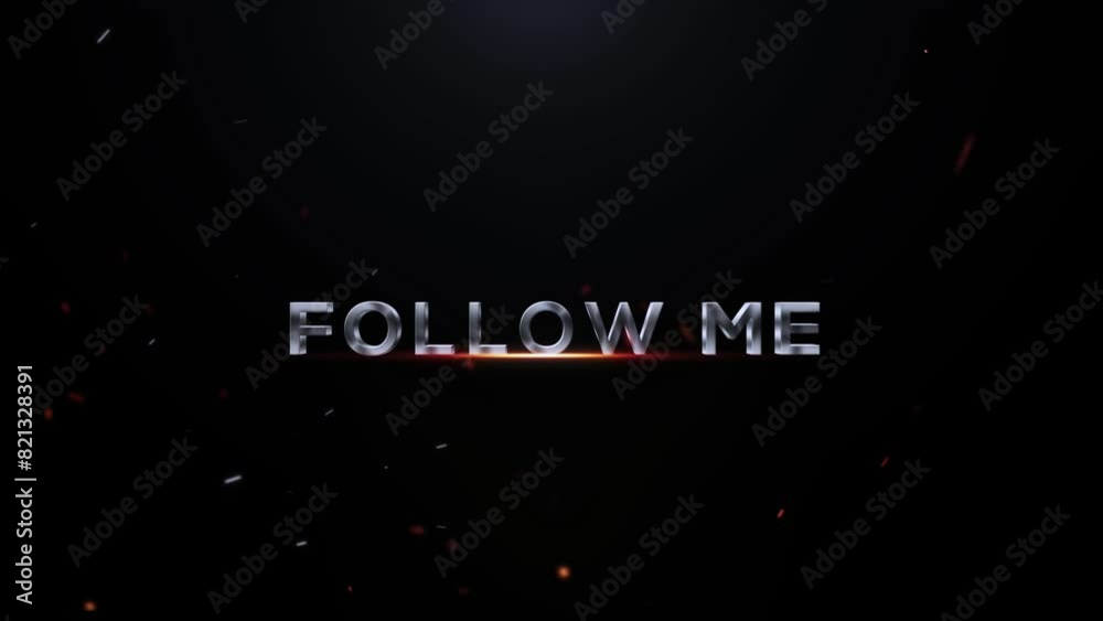Follow Me Animation, 3D Follow Me Videos, Cinematic Follow Me Text ...