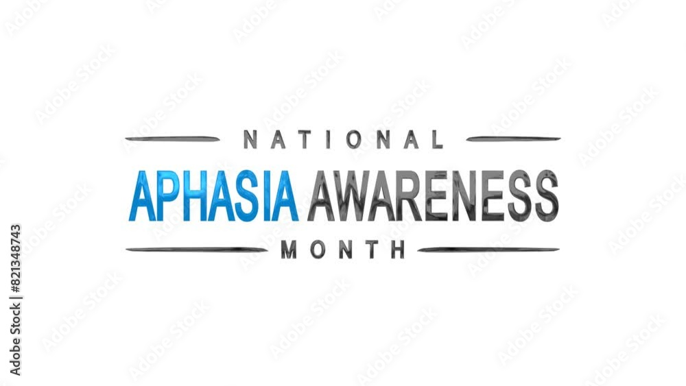 National Aphasia Awareness Month Text Animation. Great for Aphasia ...