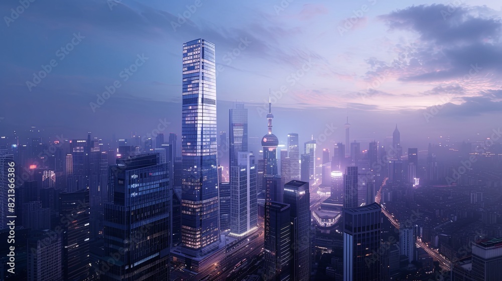 High-rise office towers are tall buildings with numerous floors ...