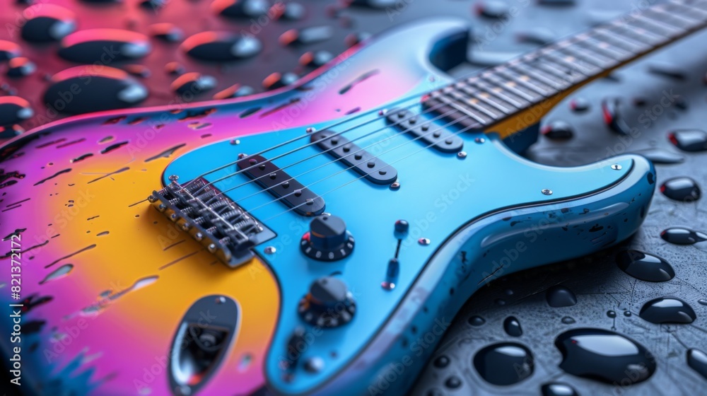 Create a vibrant and energetic logo for a music festival, featuring ...