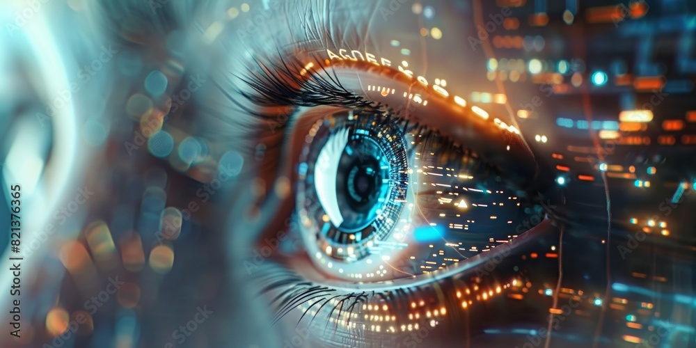 Eye of futuristic and Innovative Imagery AI and Automation use of ...
