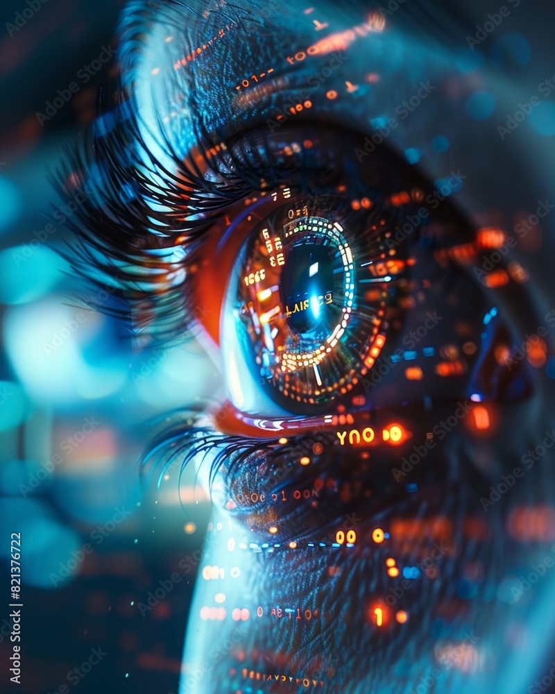 Eye of futuristic and Innovative Imagery AI and Automation use of ...