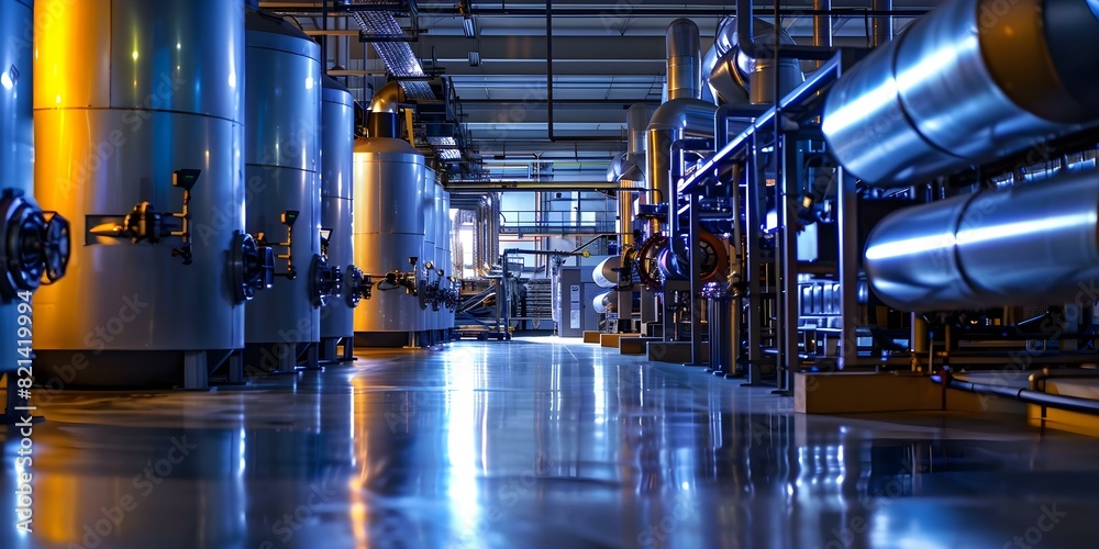 Modern Factory Setting: A Contemporary Biogas Facility Producing ...