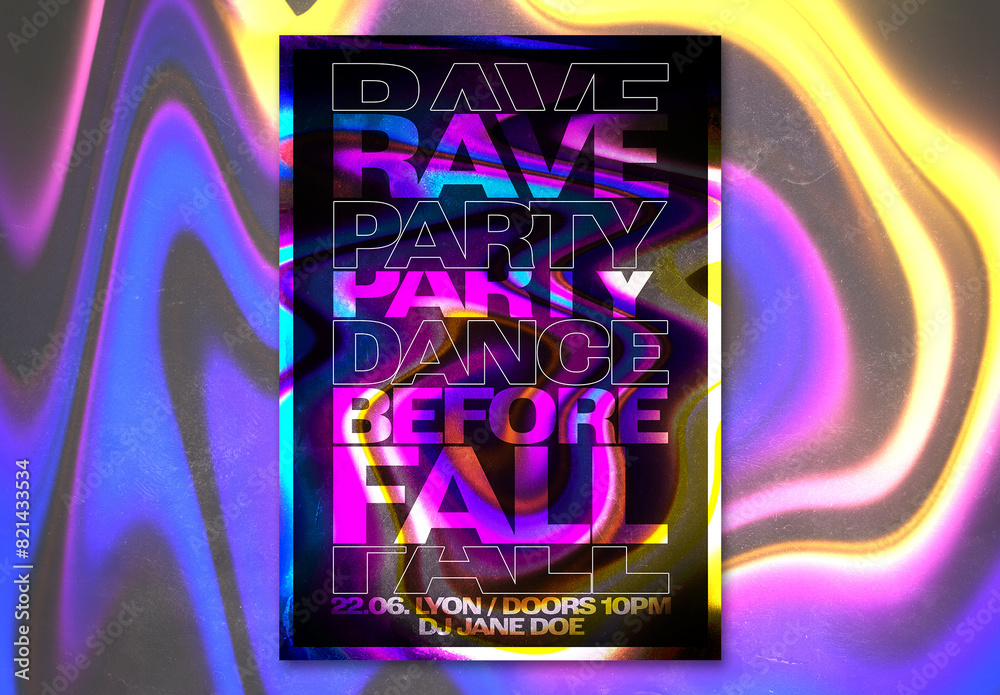 Invitation Party Poster Layout Design Concept Stock Template | Adobe Stock