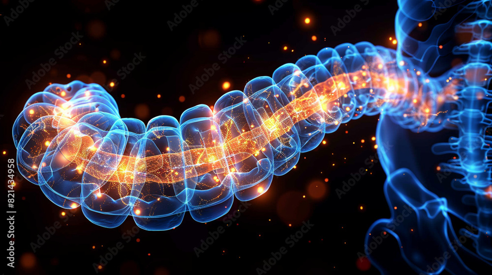 Visualize the absorption process of water-soluble vitamins in the small ...