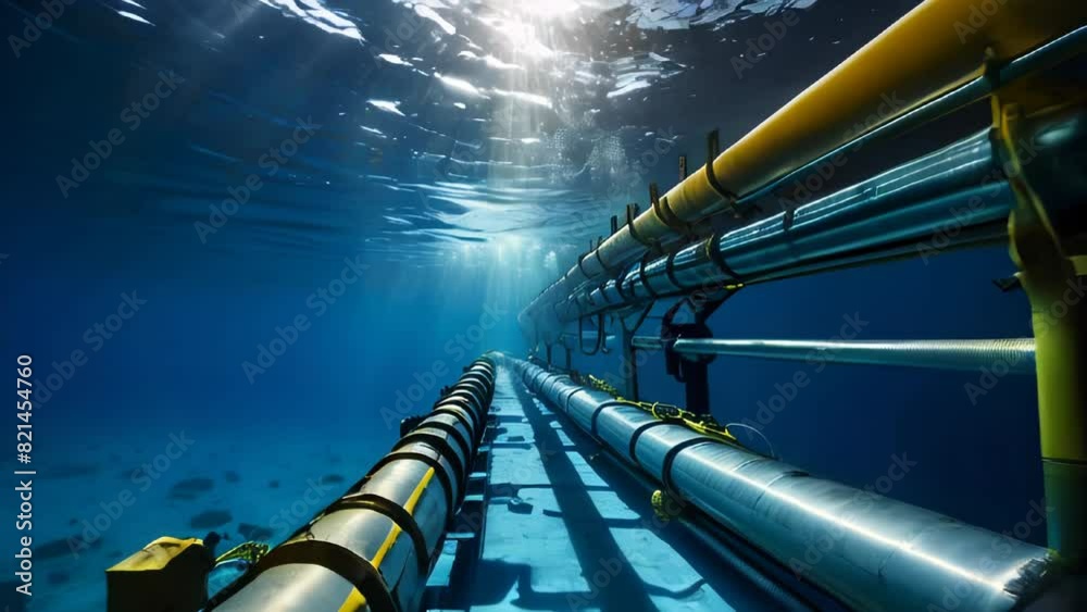 Underwater pipeline for oil and gas transport, subsea industry ...