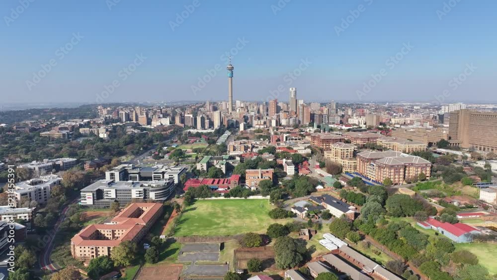 Johannesburg Skyline At Johannesburg In Gauteng South Africa. Downtown ...