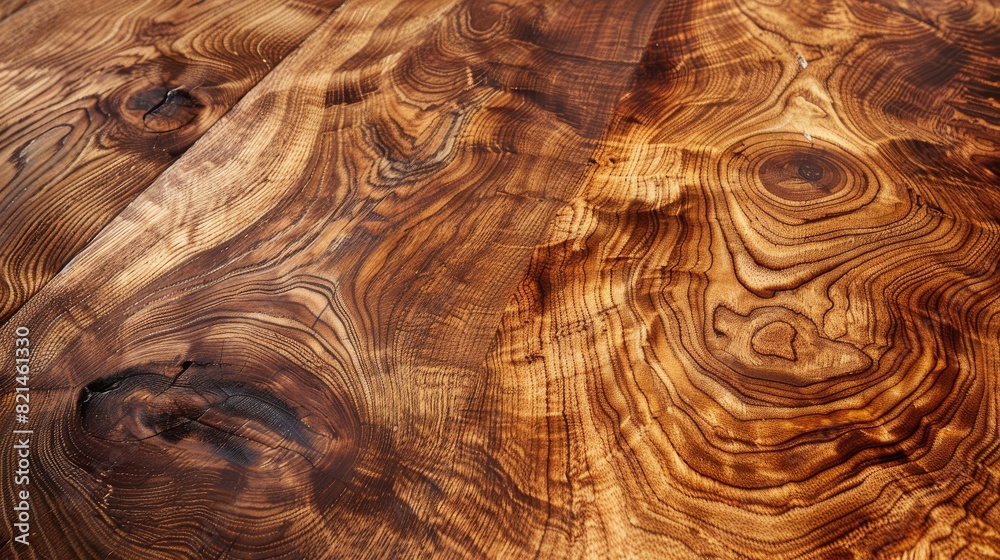 A closeup of a hardwood flooring surface with a warm brown and amber ...