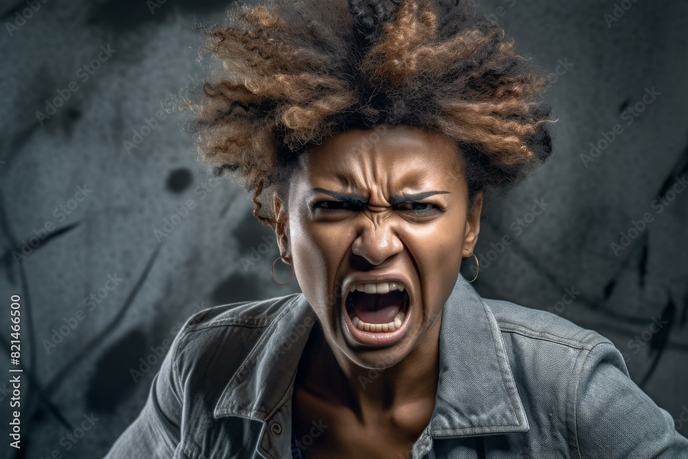 Angry teacher yelling in frustration expressing emotions, powerful ...