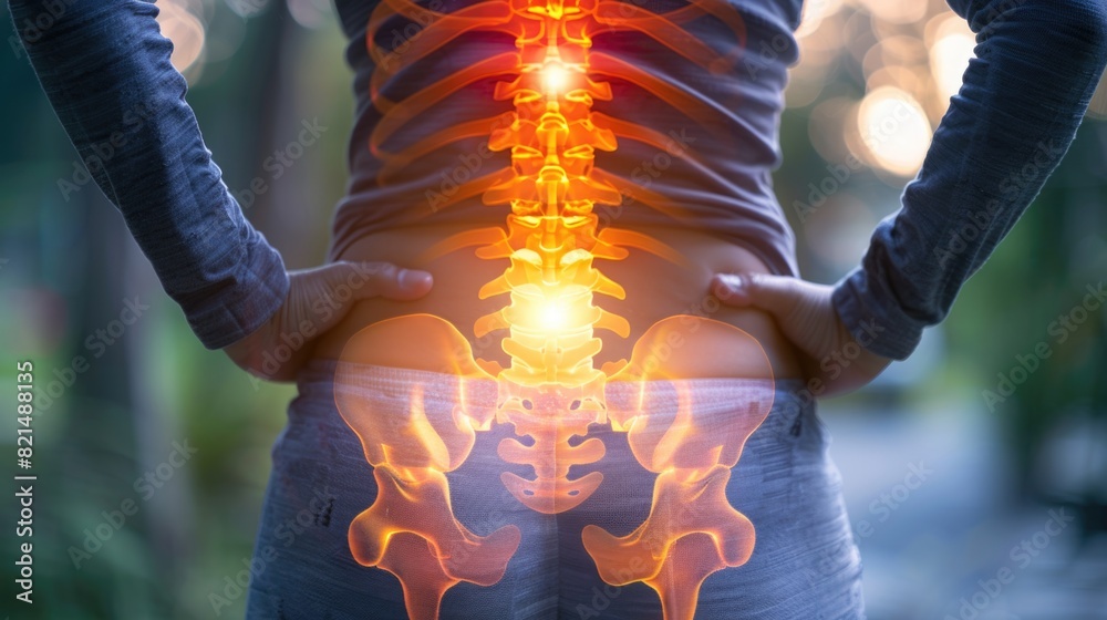 Person with lower back pain, capturing the discomfort and challenges ...