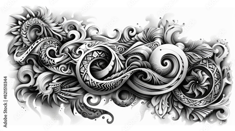 tattoo sketch: an intricate drawing and art sketch, serving as a ...