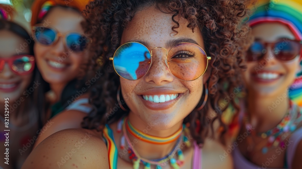 LGBTQA+ , LGBT : A group of allies marching in a Pride parade, holding ...