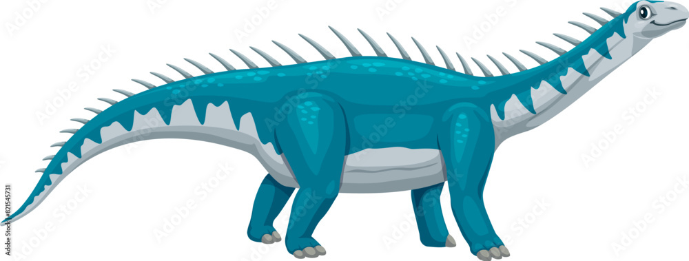 Cartoon Barapasaurus dinosaur character. Isolated vector large ...