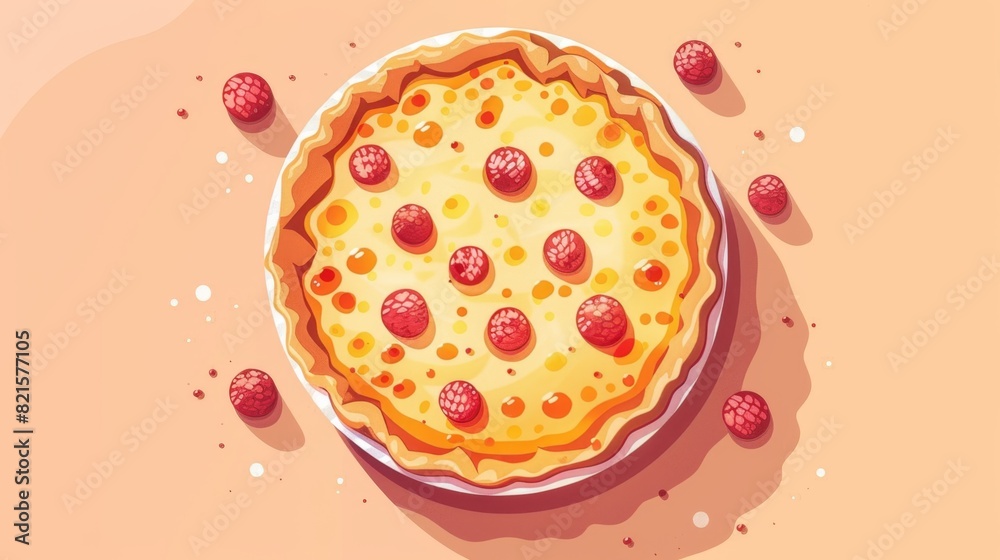 Whimsical Comic Character Tartelette in Vector Style with Screen-Print ...